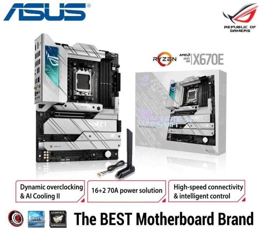 Jual ASUS ROG STRIX X670E-A GAMING WIFI DDR5 Motherboard AMD X670 Ryzen ...