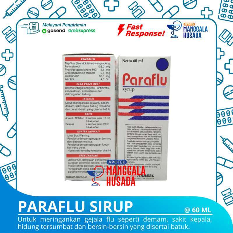 Jual PARAFLU SIRUP @60 ML di Seller APOTEK MANGGALA UTAMA Official ...