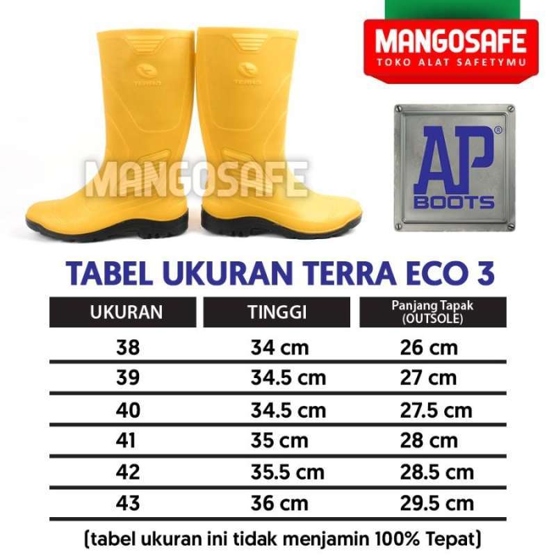 Jual AP Boots Terra Eco 3 Kuning Sepatu Karet PVC Boot Tinggi ...