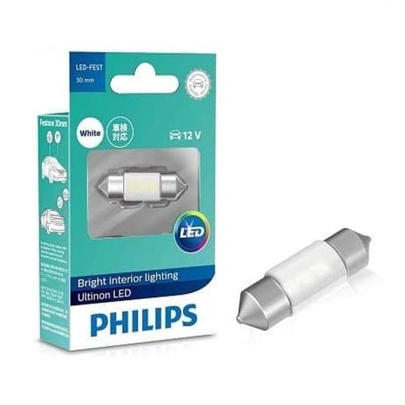 Jual PHILIPS LED Festoon Ultinon Super Bright Kabin PHI766 Lampu Mobil ...