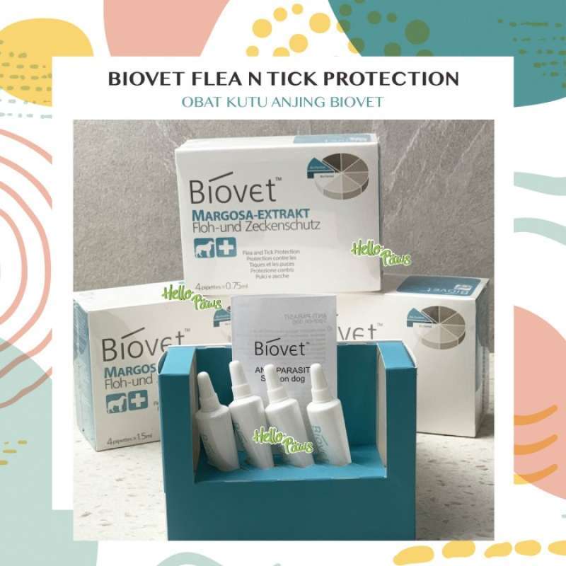 Jual Obat Kutu Anjing Biovet / Spot On Biovet Flea & Tick Protection di ...