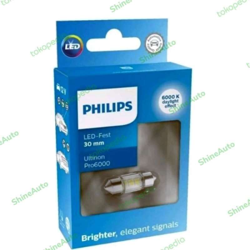 Jual Philips Ultinon Pro6000 LED Festoon 30mm 6000K Lampu Interior ...