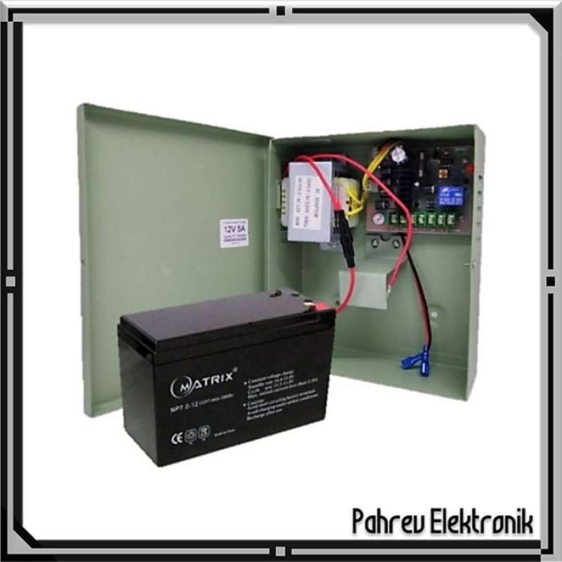 Jual Power Supply 12V 5A Access Control + Battery 12V 7Ah di Seller TB ...