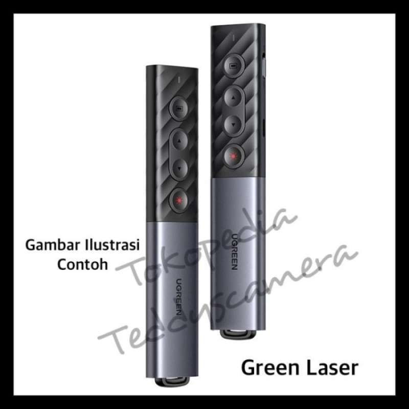 Jual Ready Ugreen Green LASER POINTER 2in1 WIRELESS POINTER USB+Type C ...