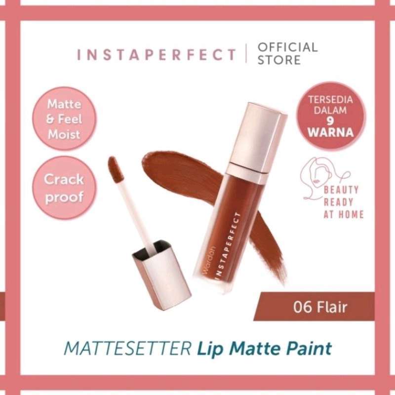 Jual Wardah Instaperfect Mattesetter Lip Matte Paint Lip Cream Warna ...