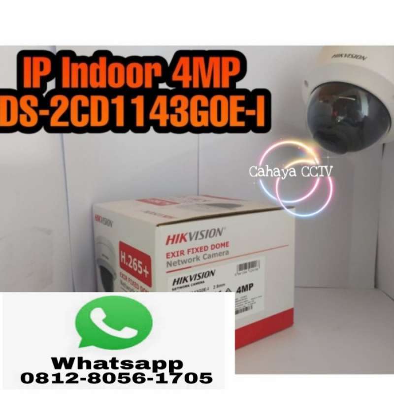 Jual Sale IP CAM HIKVISION 4MP INDOOR DOME TURBO HD DS-2CD1143G0E-I IP CAM 4MP Sale di Seller ...