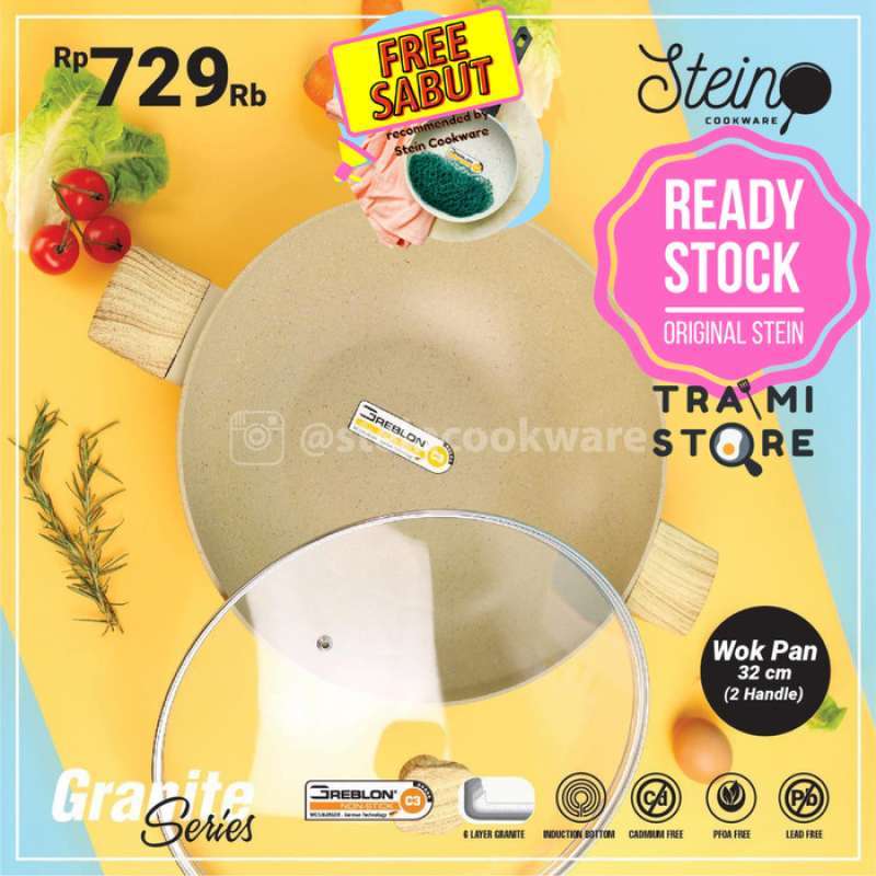 Jual Steincookware WOK 32CM (2 handle) Granite Series Original Panci ...