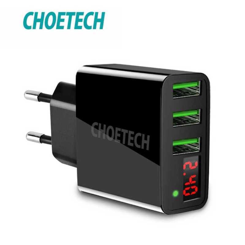 Promo GLO - CHOETECH Charger USB 3 Port 3A with LED Display - C0027 ...