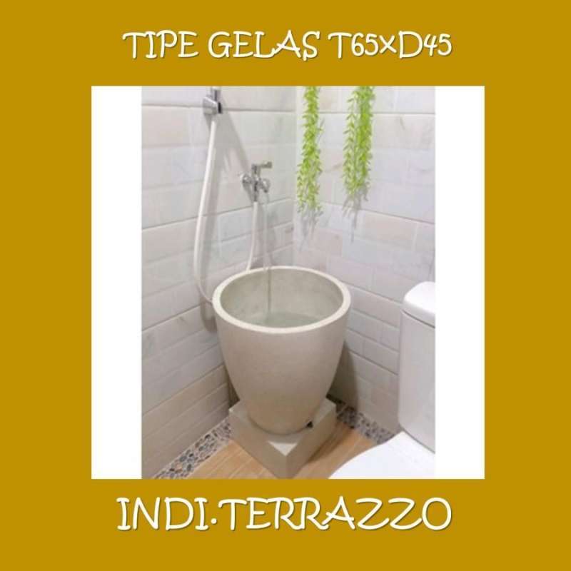 Jual Indi Terrazzo Bak Air Kamar Mandi Tipe Gelas| Bak Air Teraso Di ...