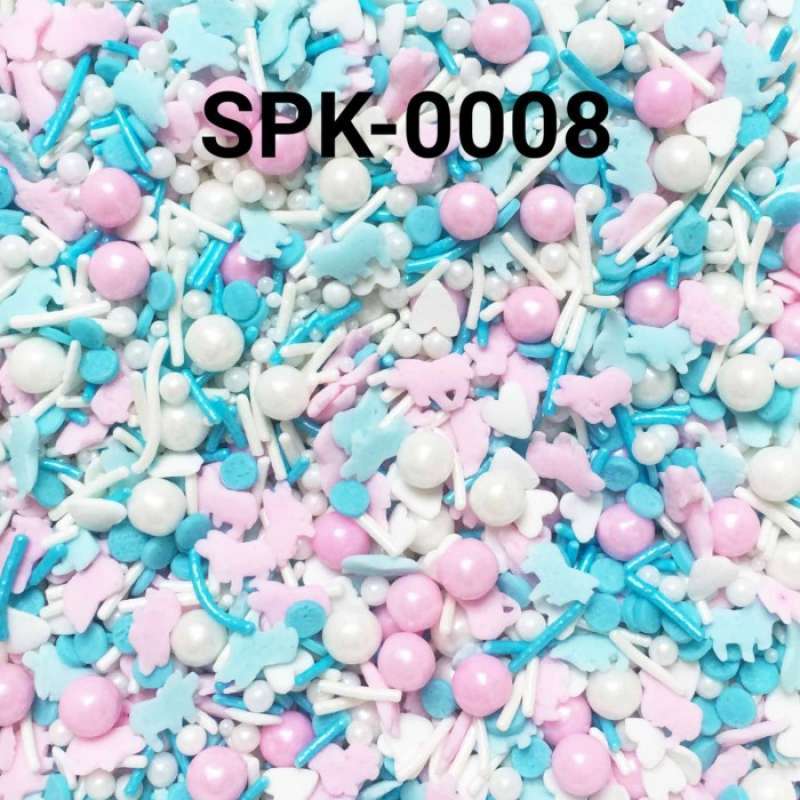 Jual SPK-0008 Sprinkles sprinkle sprinkel 1kg 1 kg kilo biru pink putih ...