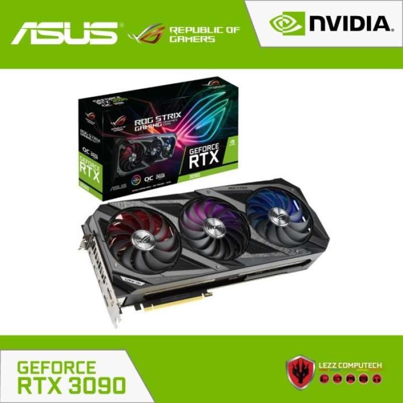 Jual ASUS GEFORCE RTX 3090 STRIX OC 24GB / ROG-STRIX-RTX3090-O24G ...