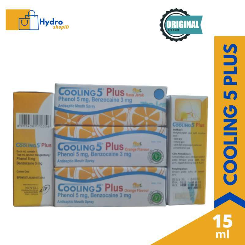 Jual COOLING 5 PLUS orange sakit gigi sariawan radang tenggorokan di ...