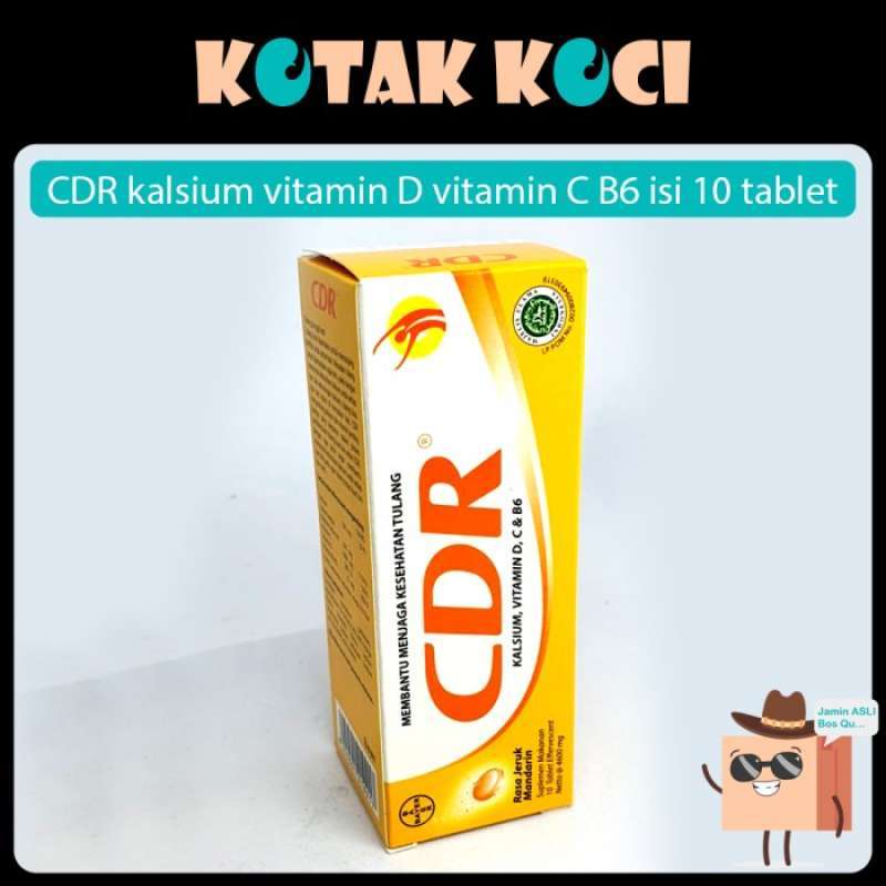 Jual Bulan Ini Aja Kak! Cdr Kalsium Vitamin D Vitamin C B6 Isi 10 ...