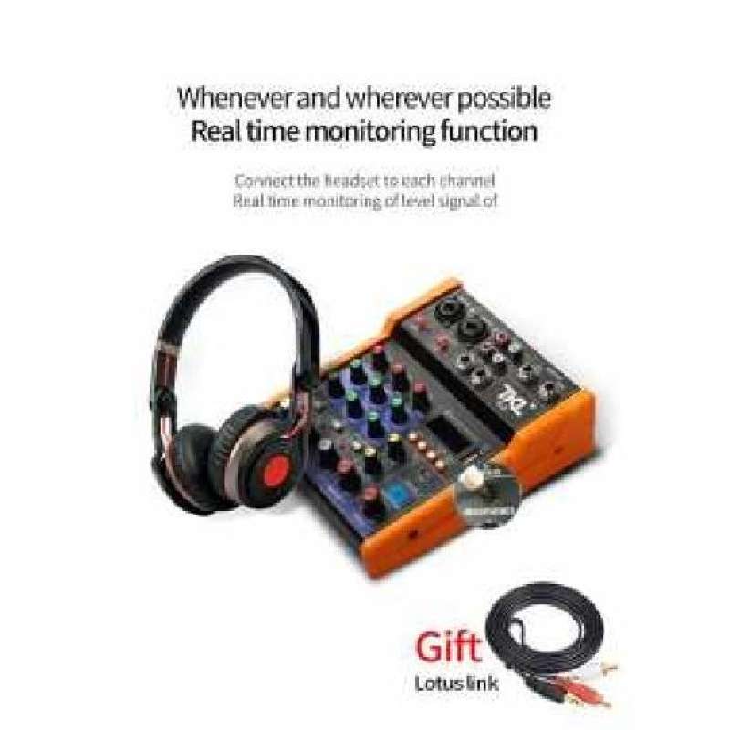 Promo Audio Console Dj Mixer 48v Phantom Power 2 Microphone - Tkr2 ...