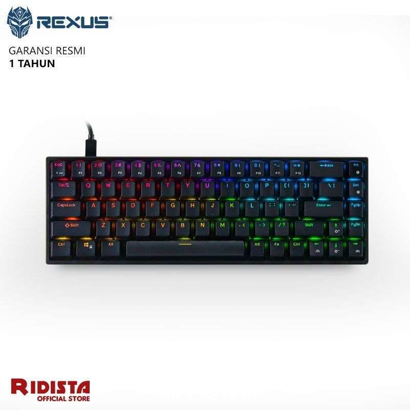 Jual Rexus Daiva RX D68 Mechanical Gaming Keyboard - RED SWITCH BLACK ...