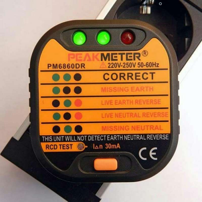 Jual Socket Tester Uji Kelistrikan Grounding Meter 220v PEAKMETER ...