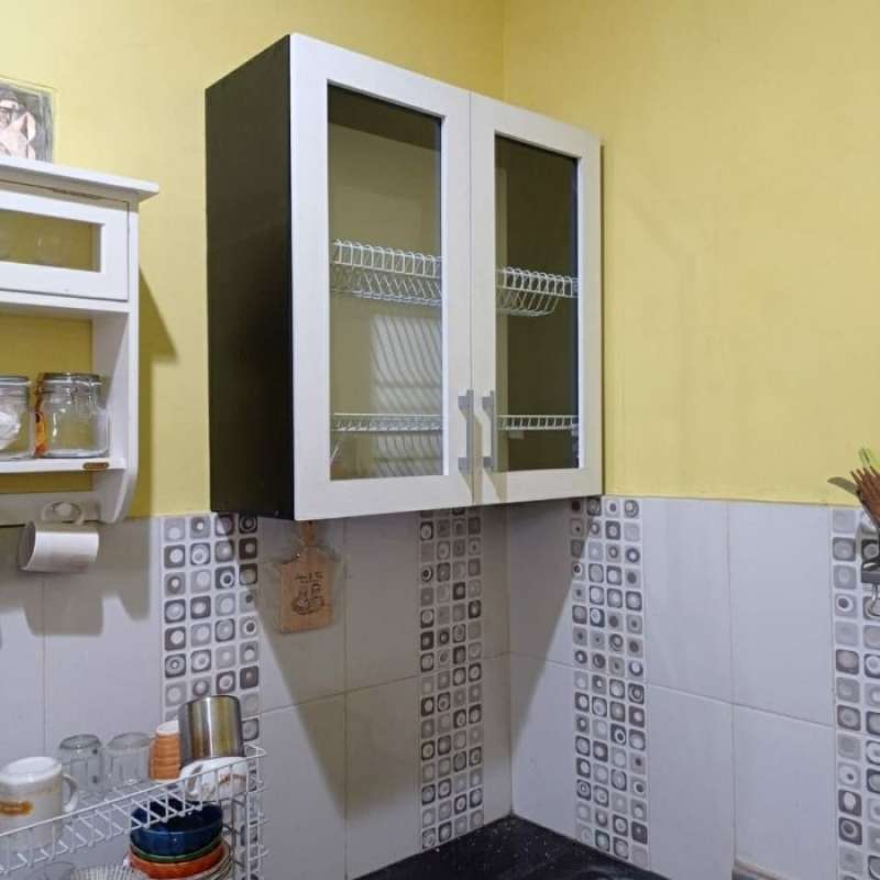 Promo RAK PIRING LEMARI GANTUNG ATAS KITCHENSET ATAS 2 PINTU Diskon 23% ...