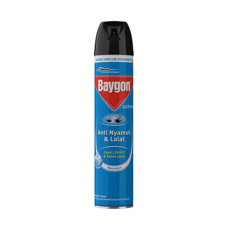 Jual Baygon Aerosol Waterbase Cairan Anti Nyamuk Dan Serangga - Blue ...