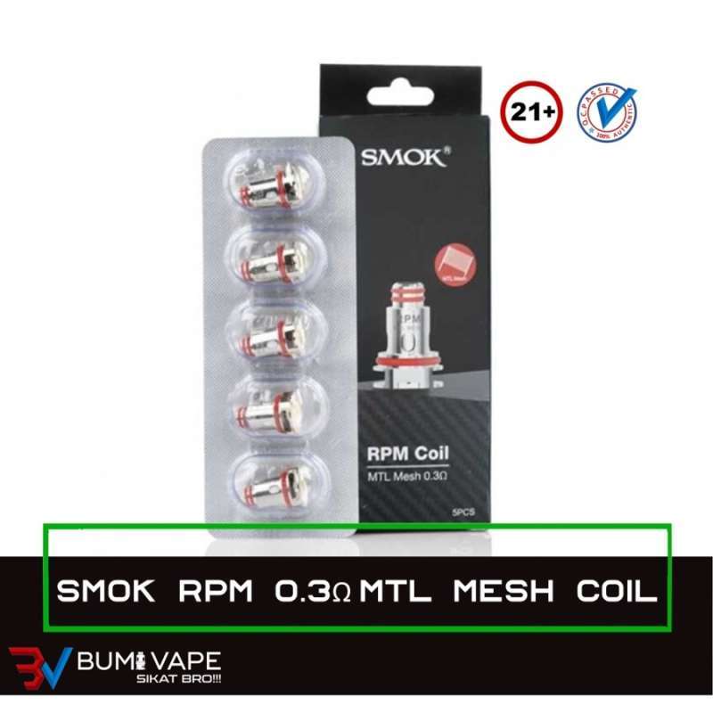 Promo Tahun ini aja kak SMOKE 0.3 OHM MESH MTL COIL AUTHENTIC RPM 40 ...