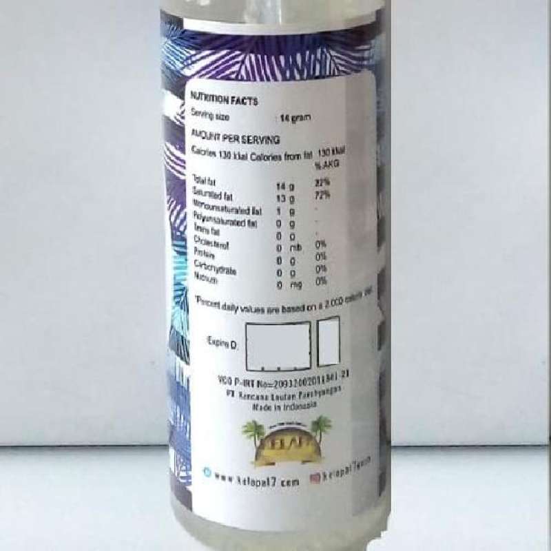 Jual VCO Extra Virgin Coconut Oil Kelapa 17 100ml - Minyak Kelapa Murni ...
