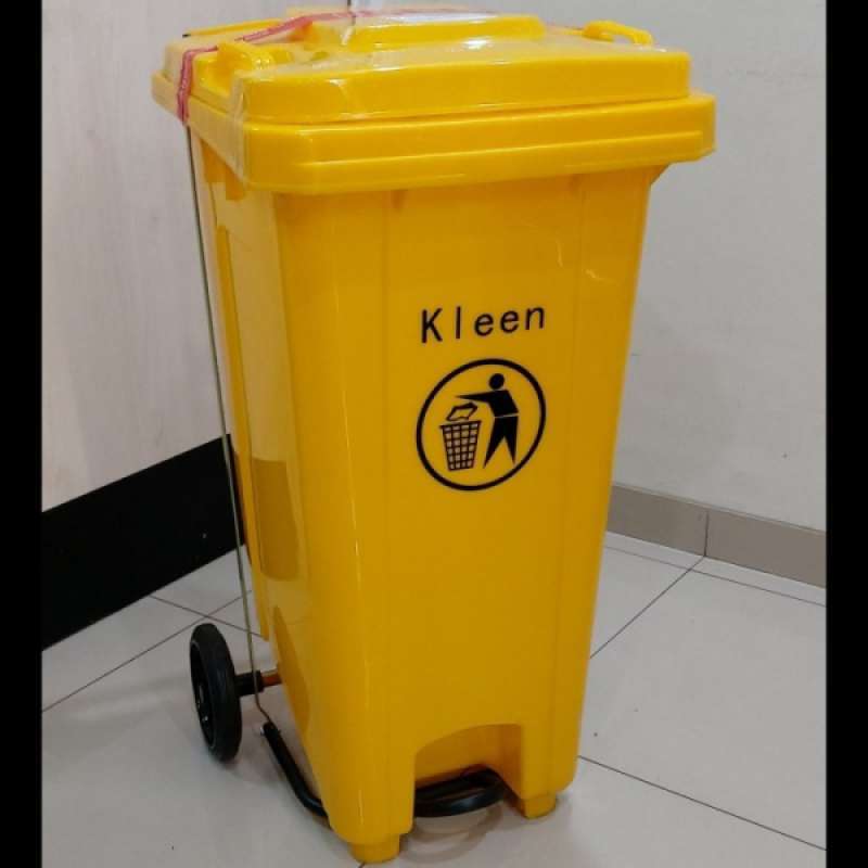 Promo Tempat Sampah Pedal Roda Merek Kleen 120 Liter Diskon 15% Di Seller Khanza Store ...