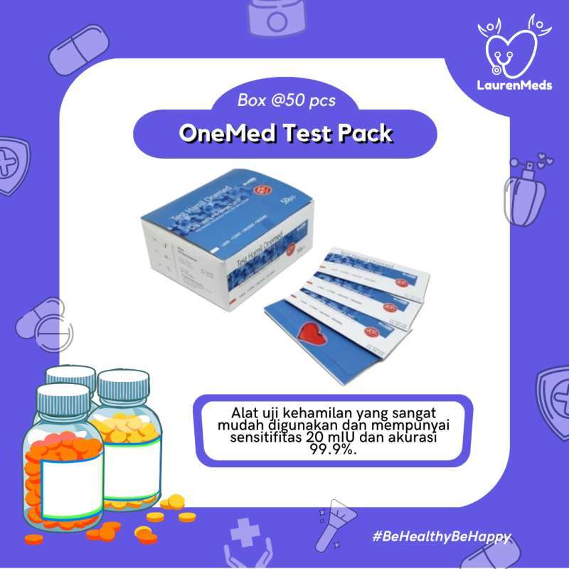 Promo Onemed Test Pack | Box Isi 50pcs Diskon 7% Di Seller Laurenmeds ...