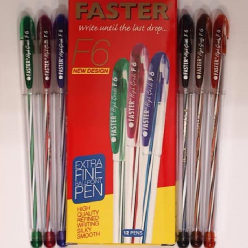 Promo Faster F6, 0.7mm Ballpoint - Black [12 pcs] Diskon 8% di Seller ...