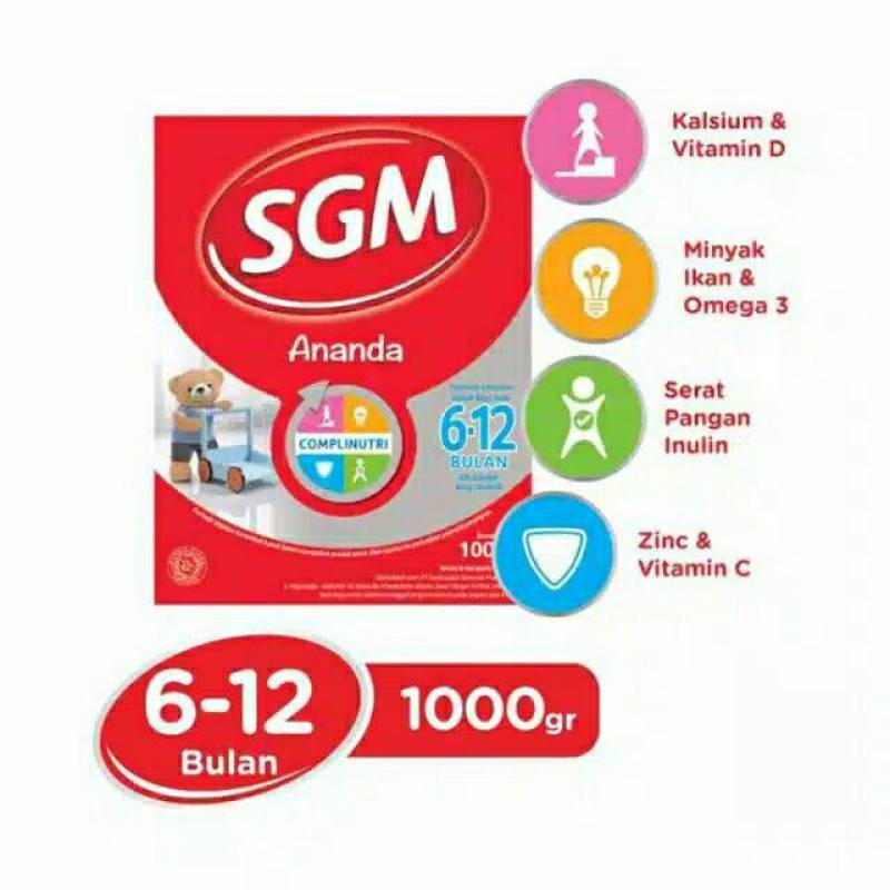 Promo Sgm Ananda Susu Formula Anak [6-12 Bulan/ 1000 G] Diskon 7% Di ...
