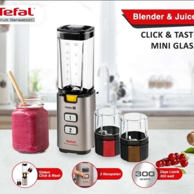 Promo Tefal Blender BL -142 /Fruit Sensation Mini Blender Glass. Diskon 23% di Seller ...