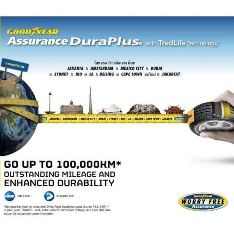 Promo Ban Goodyear Duraplus 2 195/65 R15 Mobil Luxio Apv Arena Kijang ...