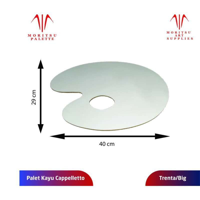Jual Palet Lukis Kayu Oval Professional Cappelletto Palette Dengan ...