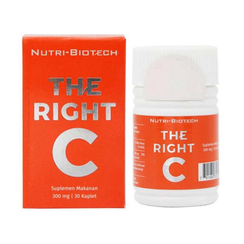 Jual NUTRI BIOTECH THE RIGHT C VITAMIN VIT C 300MG 300 MG IMUNITAS ...