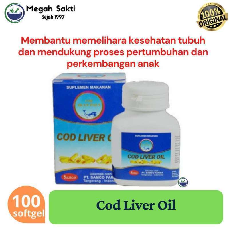 Jual Cod Liver Oil Cap Ikan Paus - Suplemen Kesehatan Tubuh Minyak Ikan ...