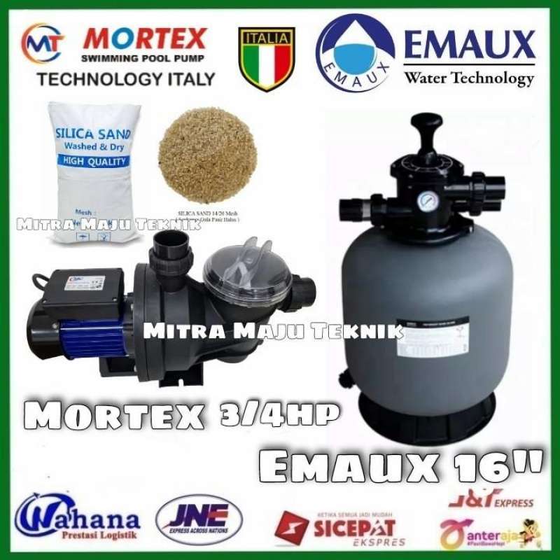 Jual Pompa kolam/Renang 3/4 Hp Mortex Plus Sand Filter 16 Inch Emaux di ...
