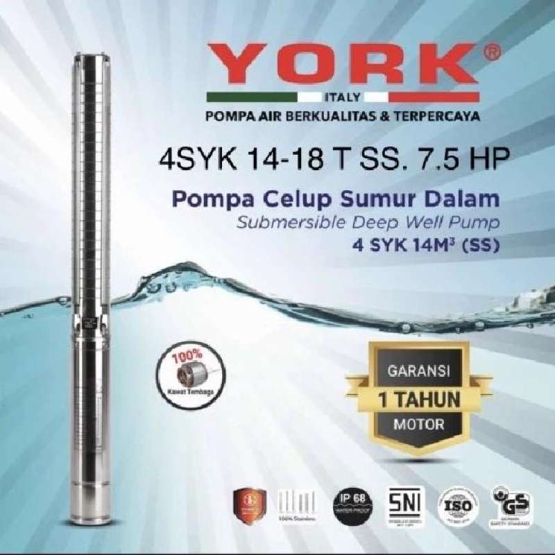 Jual York 4syk 14-18 T Ss 7,5 Hp Plus Vontrol Box Pompa Submersible 3 ...