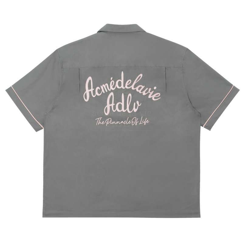 Promo Acme De La Vie ADLV Script Logo Open Collar Shirt Diskon 59% di ...