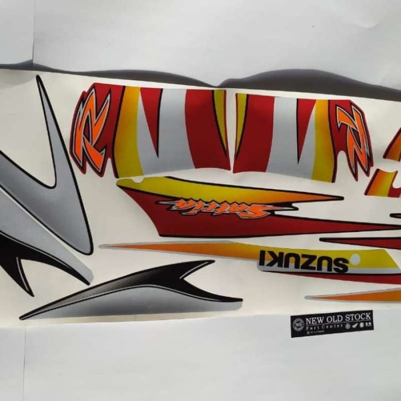 Jual Striping Sticker Suzuki Satria Hiu Merah Putih Bahan 3M Copy ...