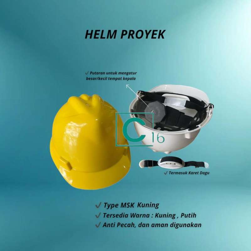Jual Bisa Cod Helm Proyek V-guard Safety (kuning,putih) Lengkap Dengan ...