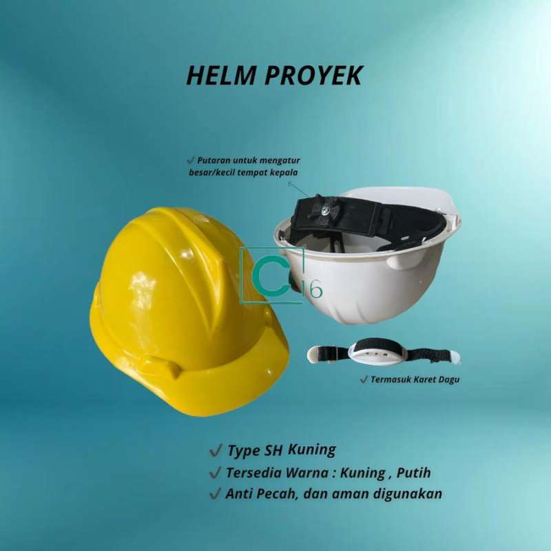 Jual Bisa Cod Helm Proyek V-guard Safety (kuning,putih) Lengkap Dengan ...