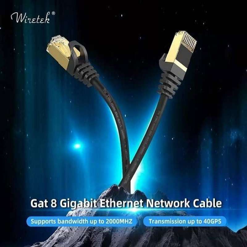 Jual Wiretek Kabel LAN Cat 8 Gigabit Ethernet Network Cable 15 meter di ...