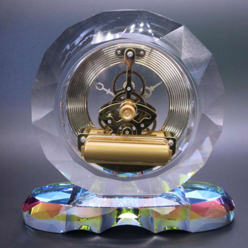 Jual Oem Unique Fabulous Crystal Clock Skeleton Analog Working Clock ...