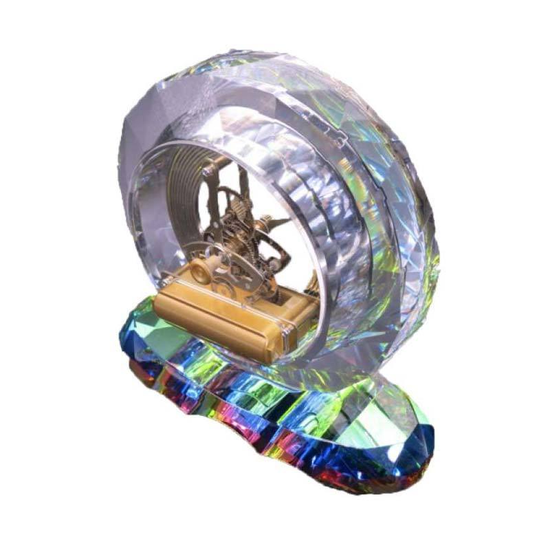 Jual Oem Unique Fabulous Crystal Clock Skeleton Analog Working Clock ...