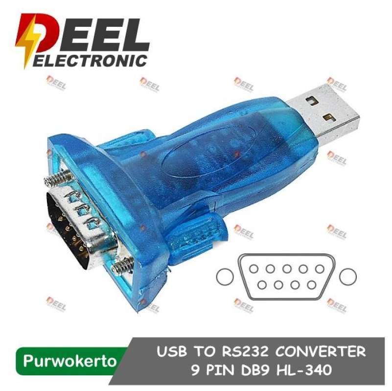 Jual Converter Hl-340 Usb To Rs232 Com Port Serial 9 Pin Db9 High Speed ...