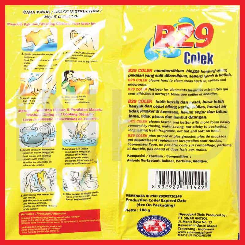 Jual B29 B500K SABUN COLEK PINTAR DENGAN BENZO POWDER 188GR di Seller ...