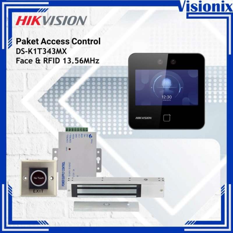 Jual Paket Access Control Face RFID Hikvision DS-K1T343MX Access Door ...