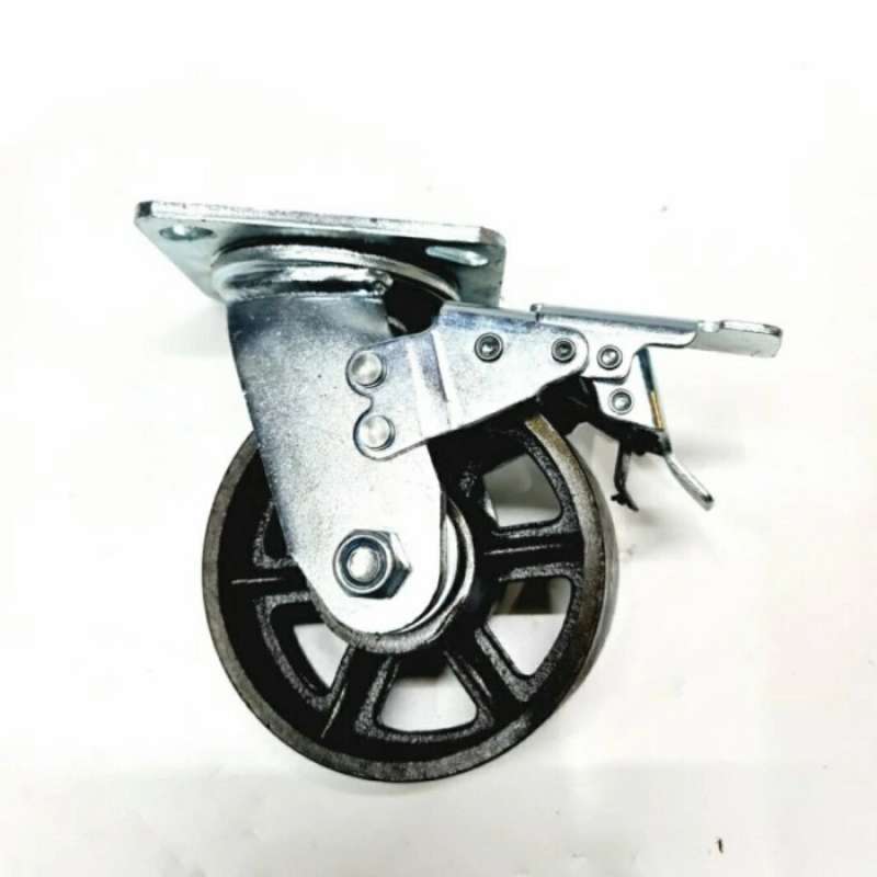 Jual Roda Besi Heavy Duty 5 Inch Putar+rem Di Seller Axie Store ...