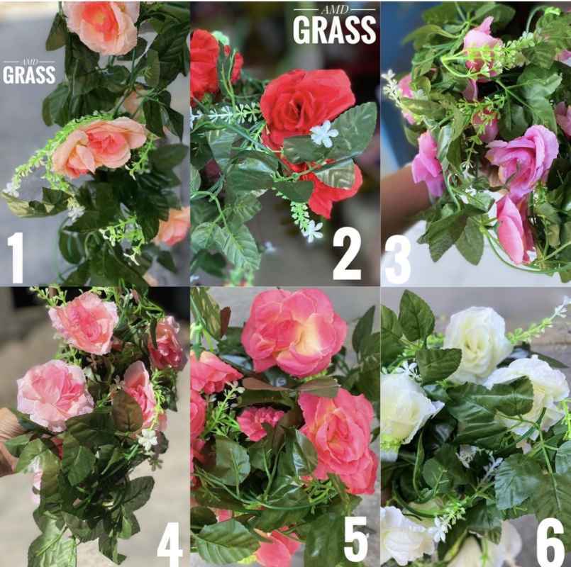 Jual Bunga mawar rambat sintetis lebar 5-7cm di Seller Amd Grass Rumput ...