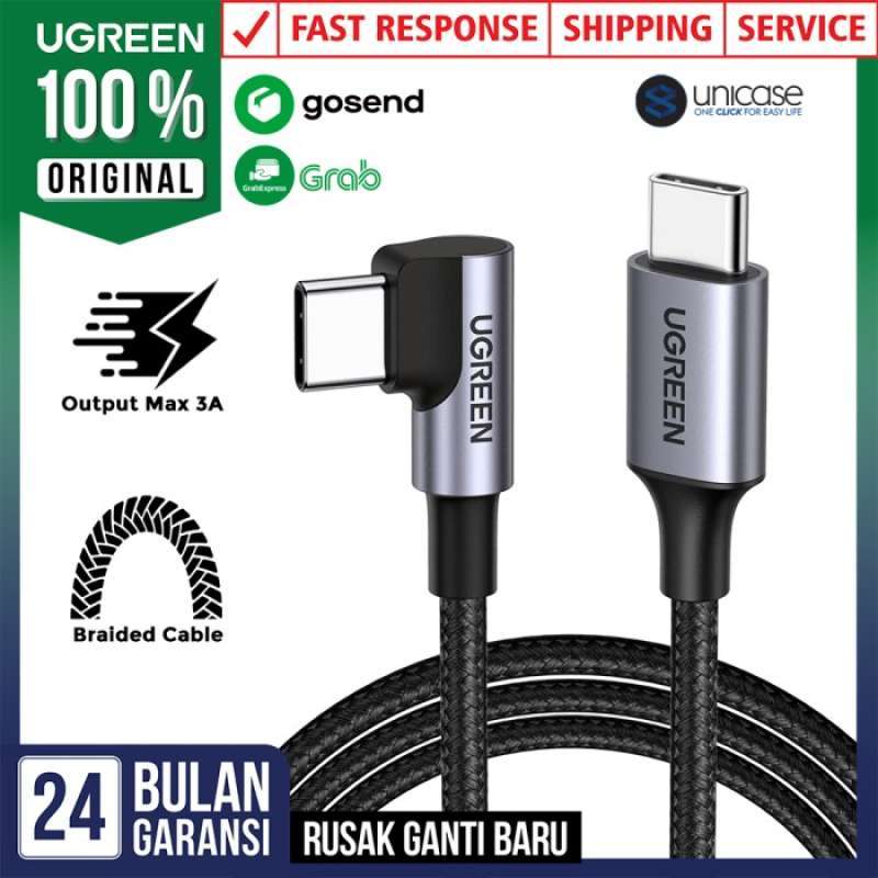 Jual Cable Data Usb Type C To Usb C 90 Degree Ugreen Pd Qc 3A Gaming ...