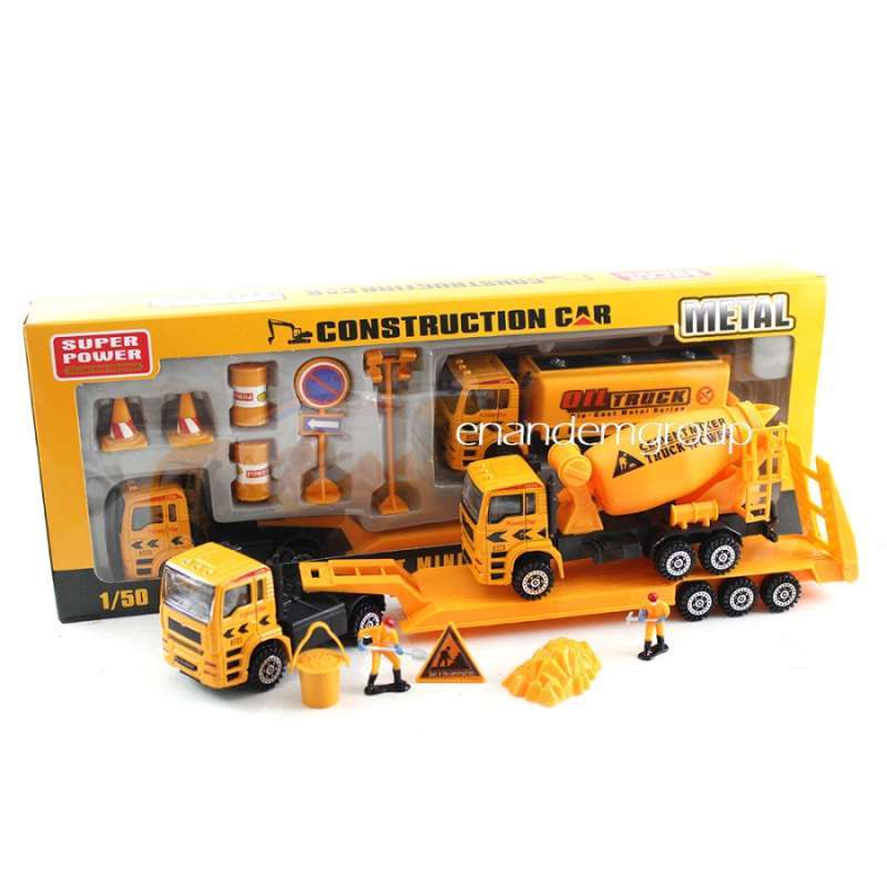 Jual Diecast Mainan Mobil Anak Truk Molen Kontainer Konstruksi Metal ...