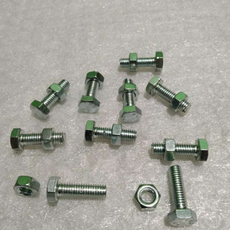 Jual Baut + mur putih (bmp) m6 x 20 (kunci ring/pas10) galvanis di Seller Shasen Motor - Kota ...